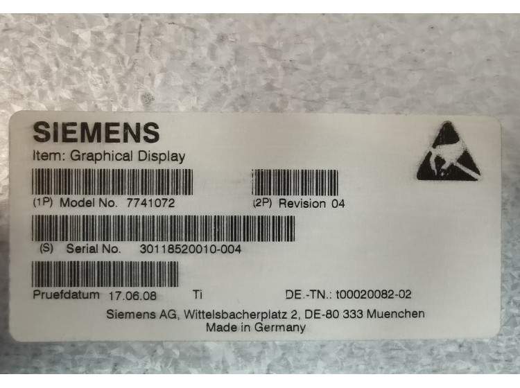 Siemens Graphical Display PN 7741072 for Siemens Somatom Definition