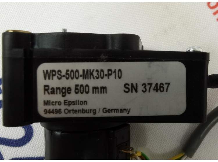Micro Epsilon 500 mm Sensor PN WPS-500-MK30-P10 for X-Ray